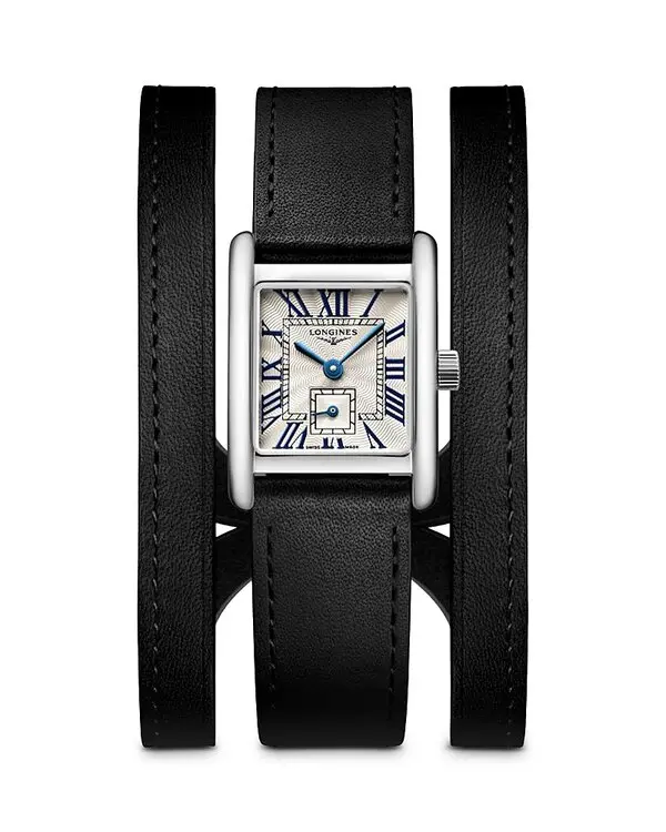 LONGINES Mini Dolce Vita Watch, 21.5mm X 29mm - Silver/black