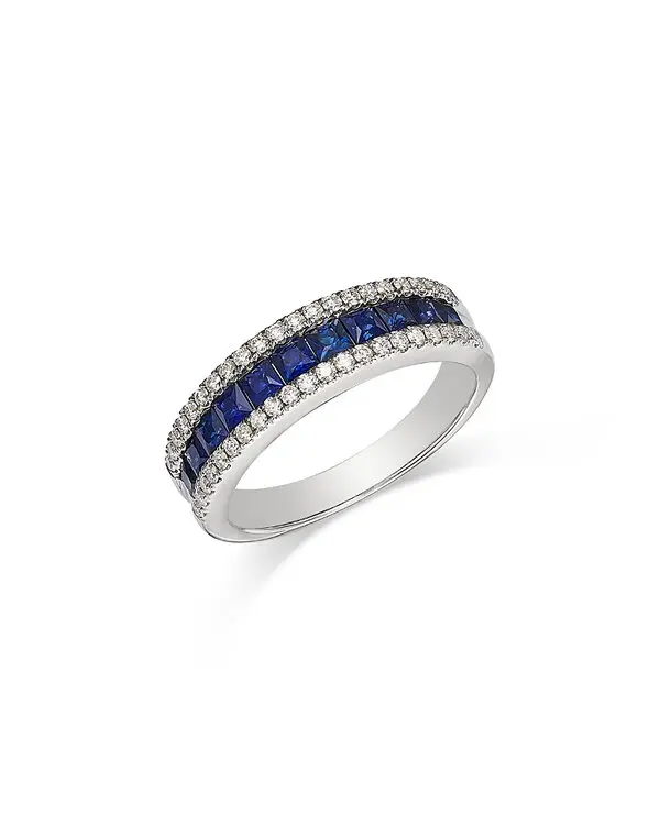 Bloomingdale'S Sapphire And Diamond Band - Blue/white