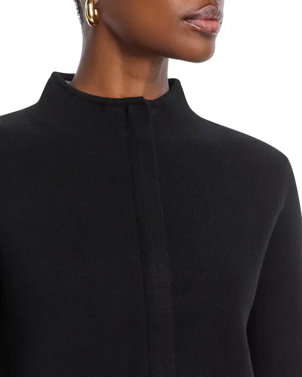 T Tahari Funnel Neck Long Coat