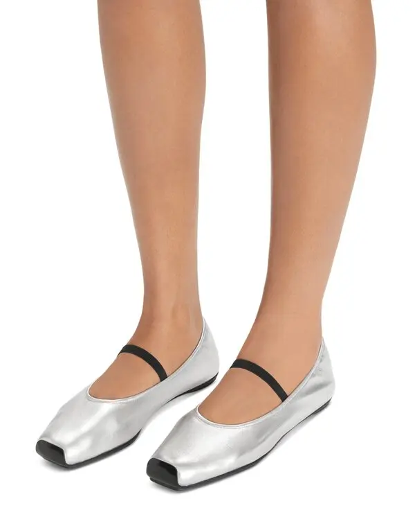 Tory Burch Runway Ballet Flats - Silver