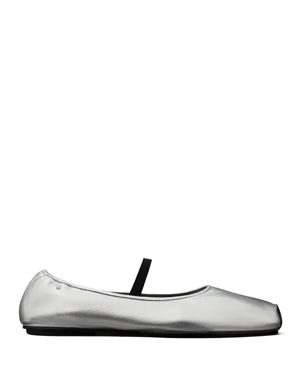 Tory Burch Runway Ballet Flats - Silver