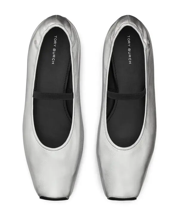 Tory Burch Runway Ballet Flats - Silver