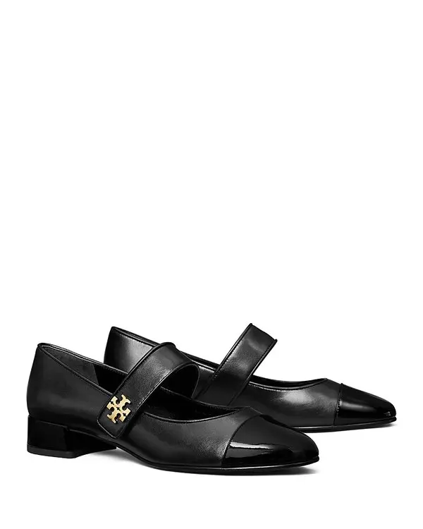 Tory Burch Cap-toe Mary Jane Flats - Perfect Black