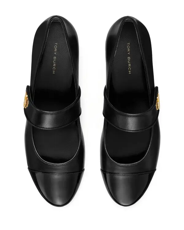 Tory Burch Cap-toe Mary Jane Flats - Perfect Black