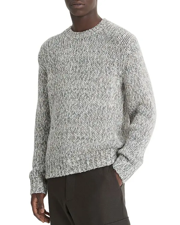 Vince Homespun Marl Sweater - Medium Heather Grey