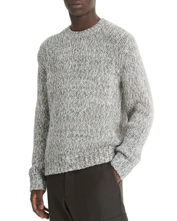 Vince Homespun Marl Sweater - Medium Heather Grey