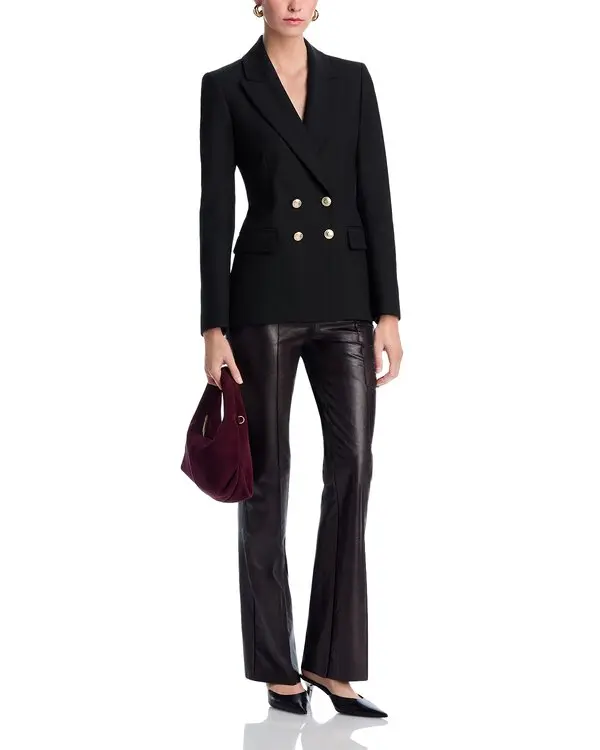 Lyssé Textured Faux Leather Trousers