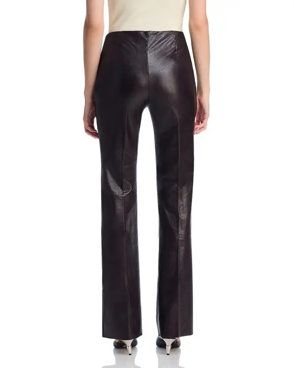 Lyssé Textured Faux Leather Trousers