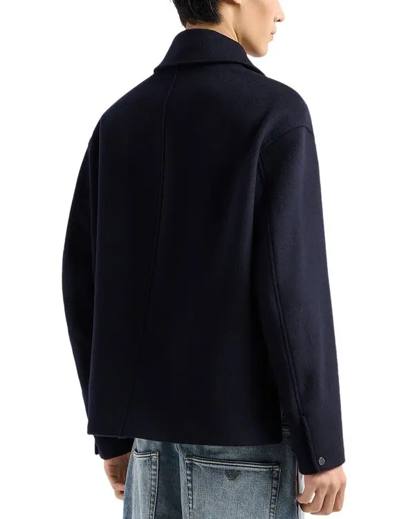 Emporio Armani Asymmetrical Wool Biker Jacket