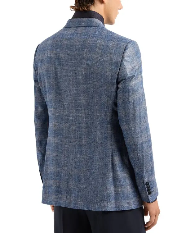 Emporio Armani Notch Lapel Plaid Blazer