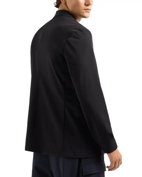 Emporio Armani Notch Lapel Blazer - Solid Black