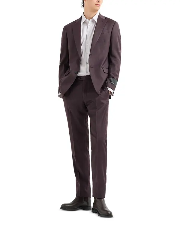 Emporio Armani Regular Fit Solid Suit - Brick Red