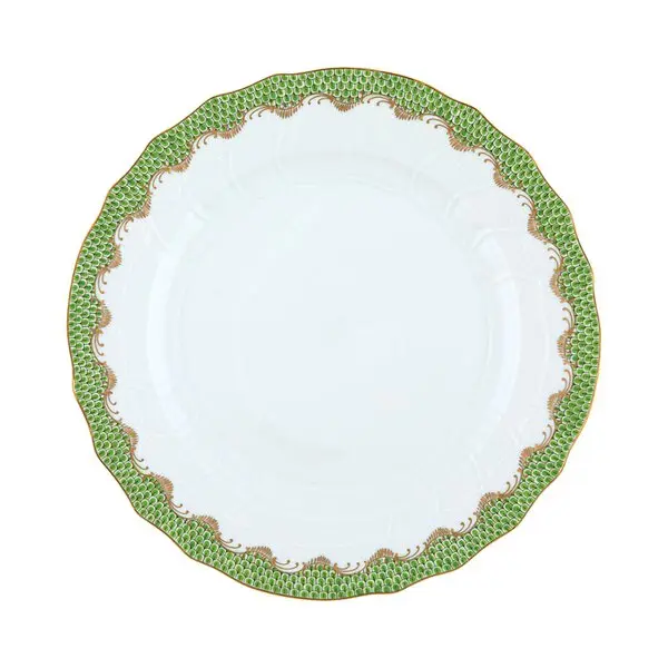 HEREND Fish Scale Dinner Plate - Evergreen