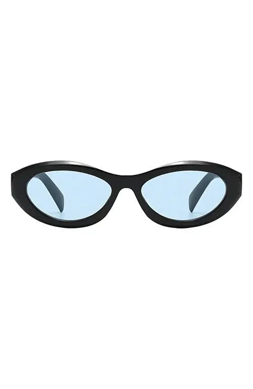 FIFTH & NINTH Leona 54mm Polarized Sunglasses - Black / Blue