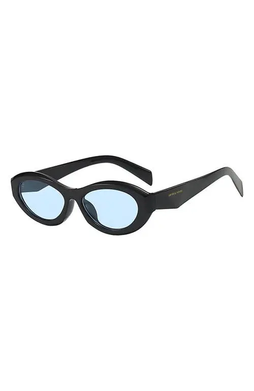 FIFTH & NINTH Leona 54mm Polarized Sunglasses - Black / Blue