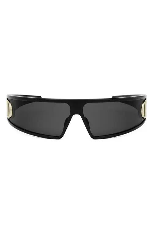 Dior Mask Sunglasses - Shiny Black / Smoke