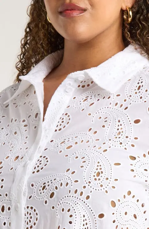Universal Standard The Anglaise Stretch Poplin Shirt