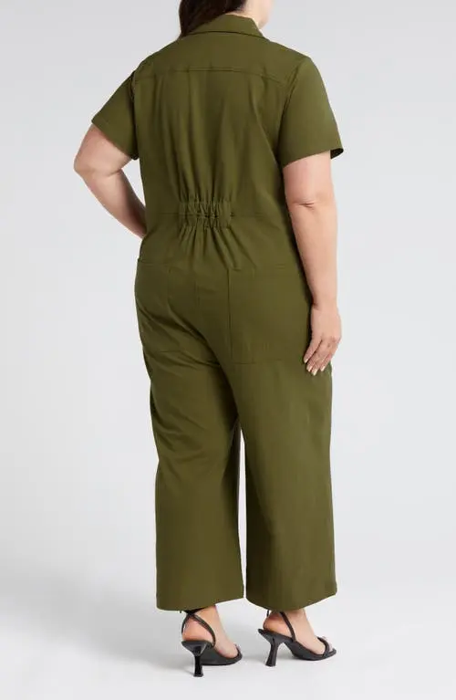 Universal Standard Kate Twill Jumpsuit - Ivy