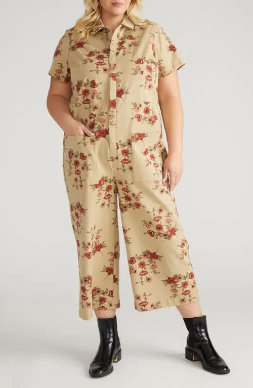 Universal Standard Kate Twill Jumpsuit - Wild Flower Bouquet Print