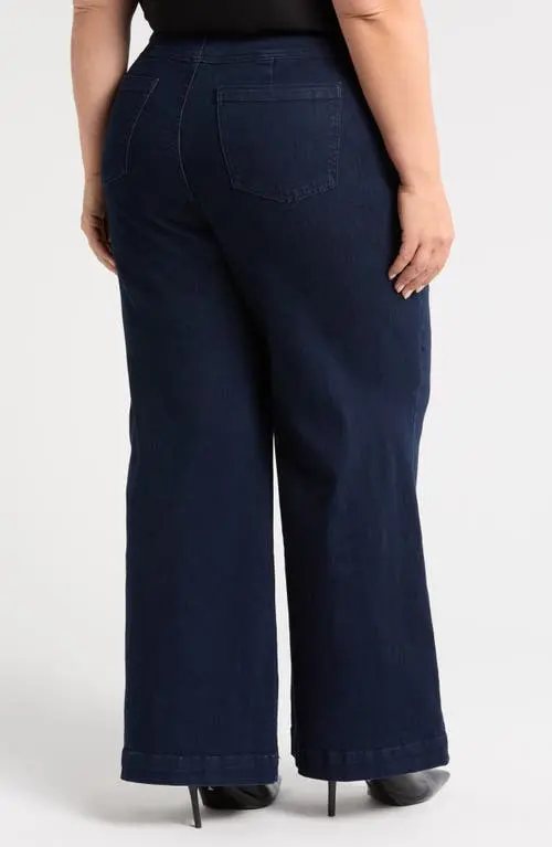 Universal Standard Charlie Sailor High Waist Straight Leg Jeans - Dark Indigo