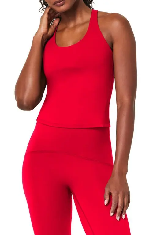 Spanx Get Moving Contour Crossback Shelf Tank - Spanx Red