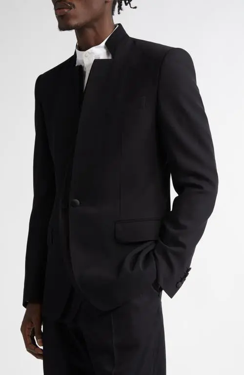 Dolce & Gabbana Double Breasted Wool & Silk Blend Gabardine Jacket