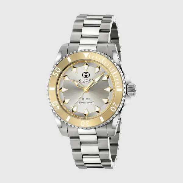 Gucci Dive 40mm Automatic Watch - Silver