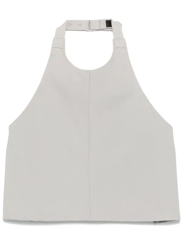 Wardrobe.NYC Backless Halterneck Top - Grey