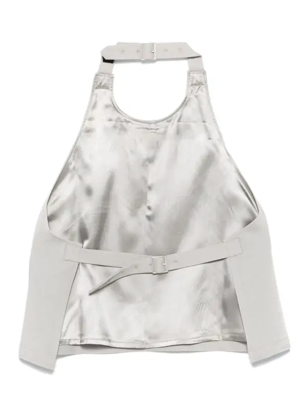 Wardrobe.NYC Backless Halterneck Top - Grey