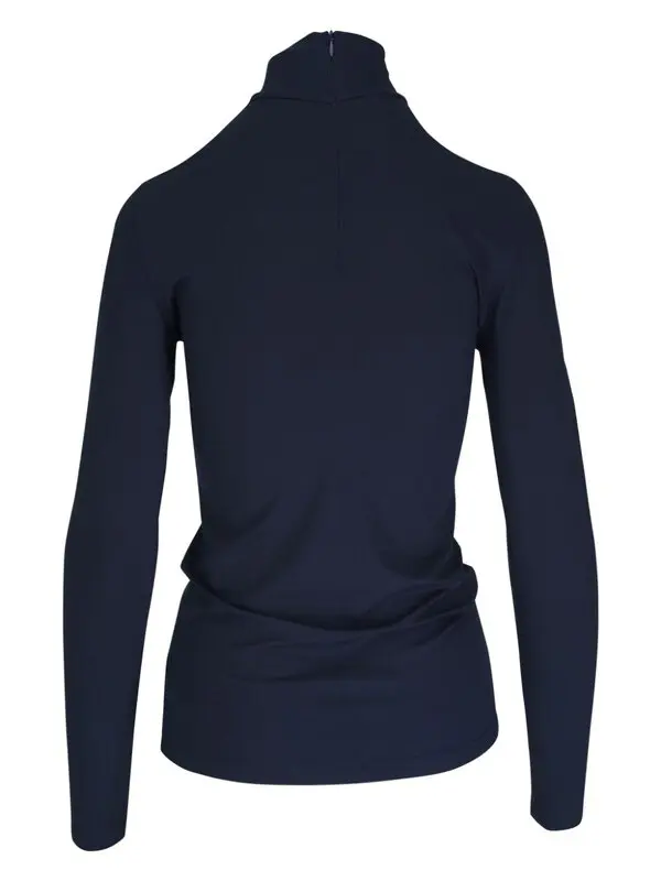 Akris High Neck Jersey Top - Blue