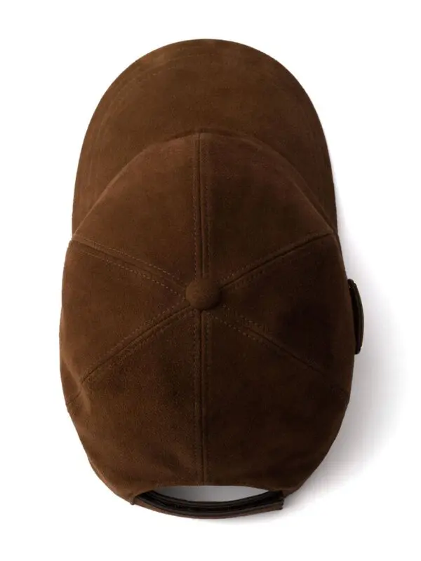 Prada Suede Baseball Cap - Brown