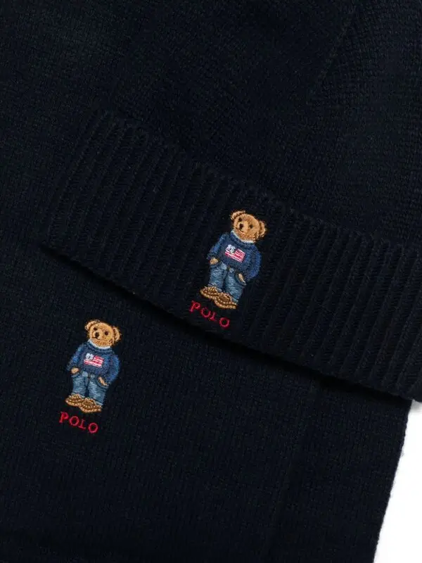 Polo Ralph Lauren Polo Bear Scarf And Beanie Set - Blue