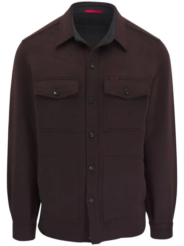 Isaia Long Sleeve Shirt Jacket