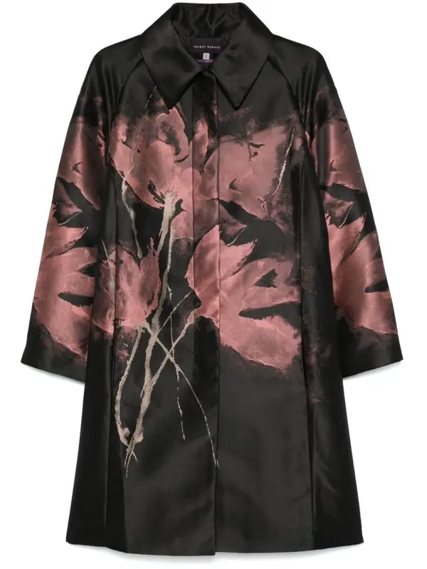 Talbot Runhof Floral Print Coat