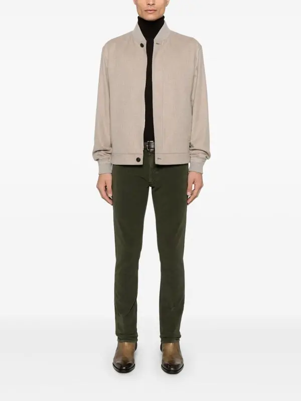 Zegna Oasi Cashmere Bomber Jacket - Neutrals