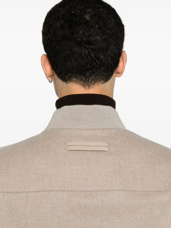 Zegna Oasi Cashmere Bomber Jacket - Neutrals