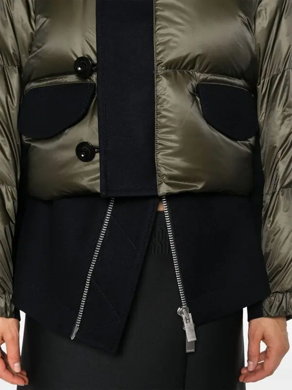 Sacai Layered Puffer Jacket - Green