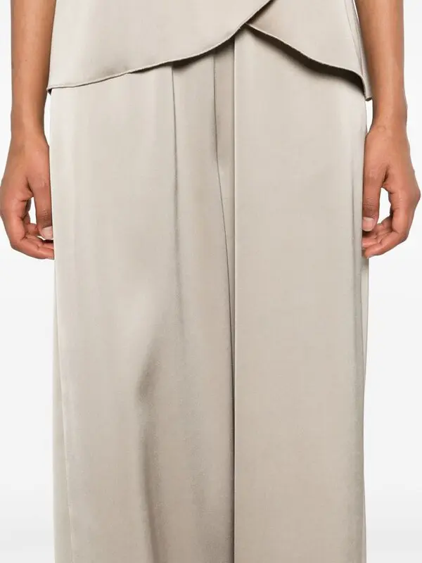 BLANCA VITA Satin Trousers - Neutrals