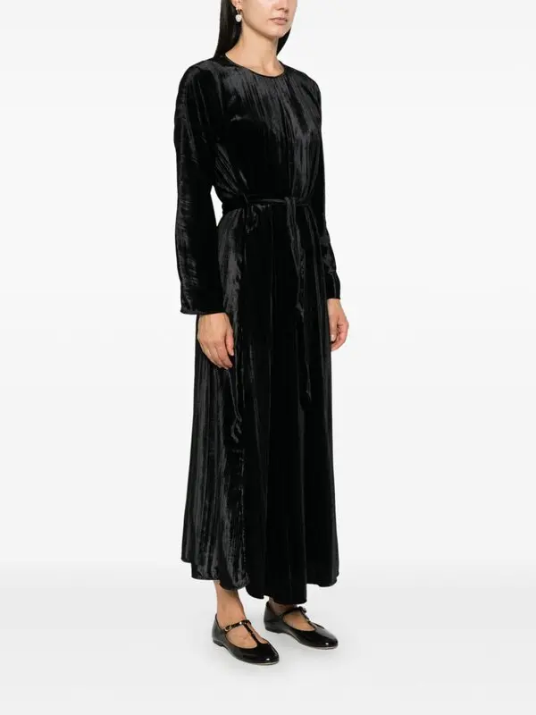 FORTE_FORTE Pleated Velvet Maxi Dress