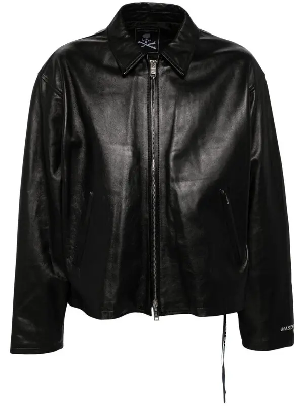 MASTERMIND WORLD Full-zip Leather Jacket