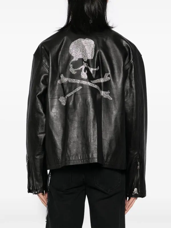 MASTERMIND WORLD Full-zip Leather Jacket