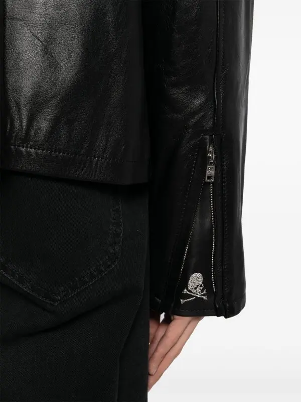 MASTERMIND WORLD Full-zip Leather Jacket