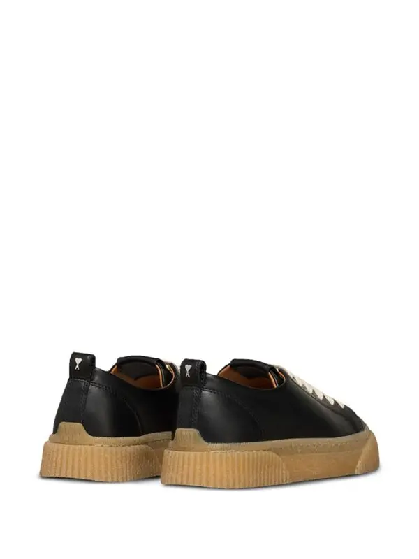 AMI Paris Leather Lace-up Sneakers