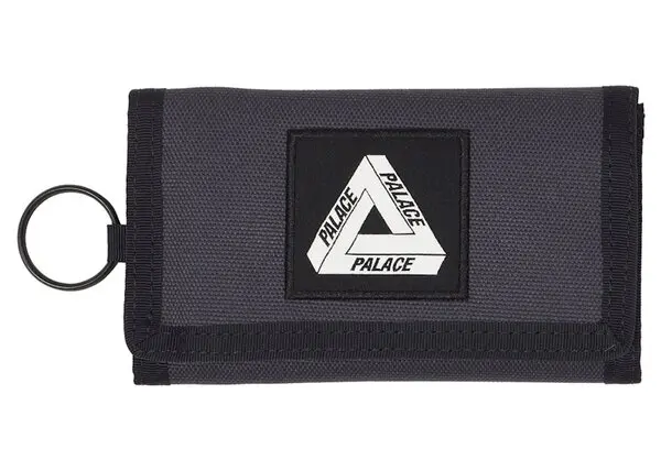 PALACE Cordura Duck Canvas Trifold Wallet - Carbon/black