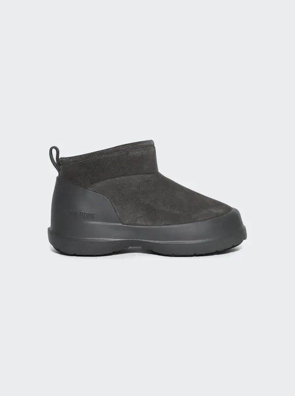 Moon Boot Luna Low Suede Boots - Grey