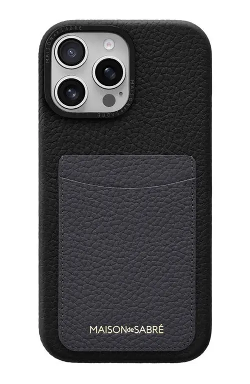 MAISON DE SABRE Card Phone Case - Graphite Caviar