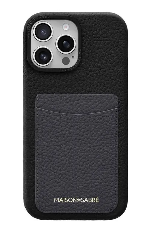 MAISON DE SABRE Card Phone Case - Graphite Caviar