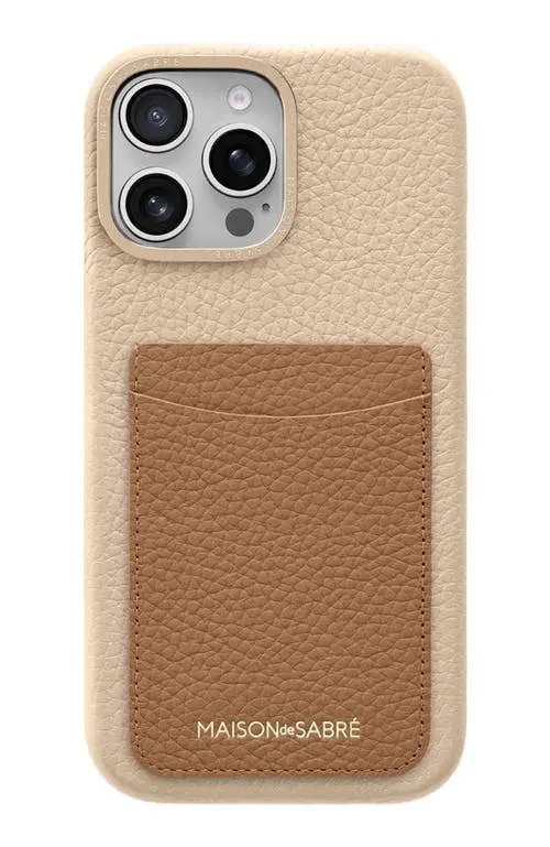 MAISON DE SABRE Card Phone Case - Sandstone Nude