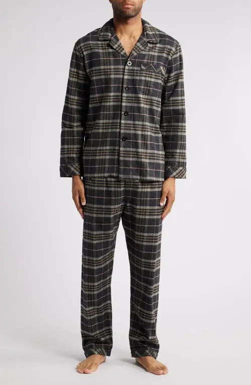 Majestic International Country Cotton Flannel Pajamas - Charcoal