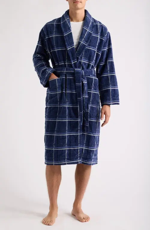 Majestic International Out Of Office Stripe Terry Velour Robe